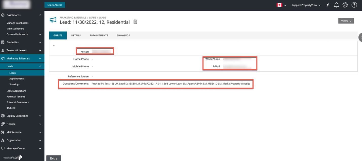 LeadManaging PV Yardi Integration – Property Vista Support